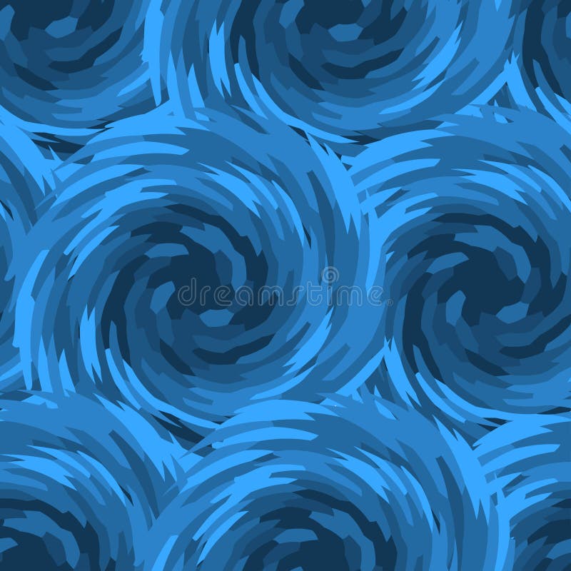 Abstract Blue Swirl Seamless Pattern Stock Vector - Illustration of ...