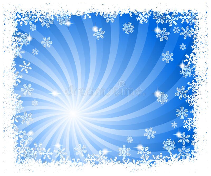 Abstract Blue Swirl Snowflake Background Stock Vector - Illustration of ...