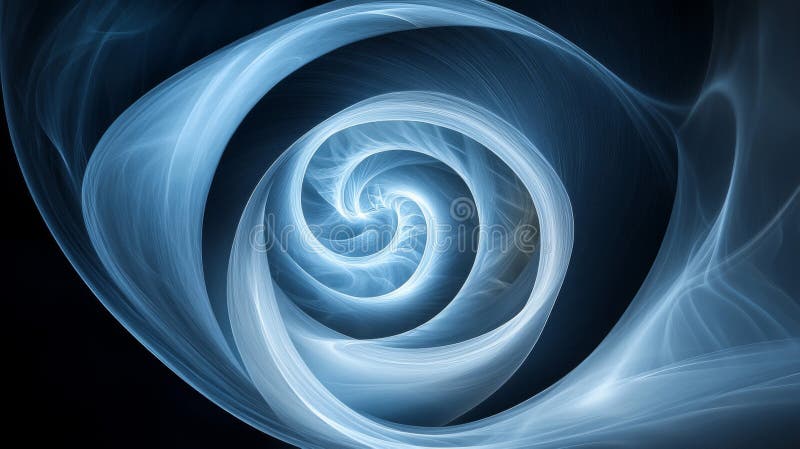 Abstract Blue Swirling Energy Pattern Stock Illustration - Illustration ...