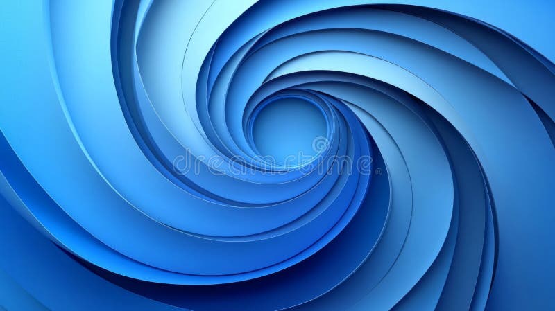 Abstract Blue Swirling Layers Design Pattern Stock Illustration ...
