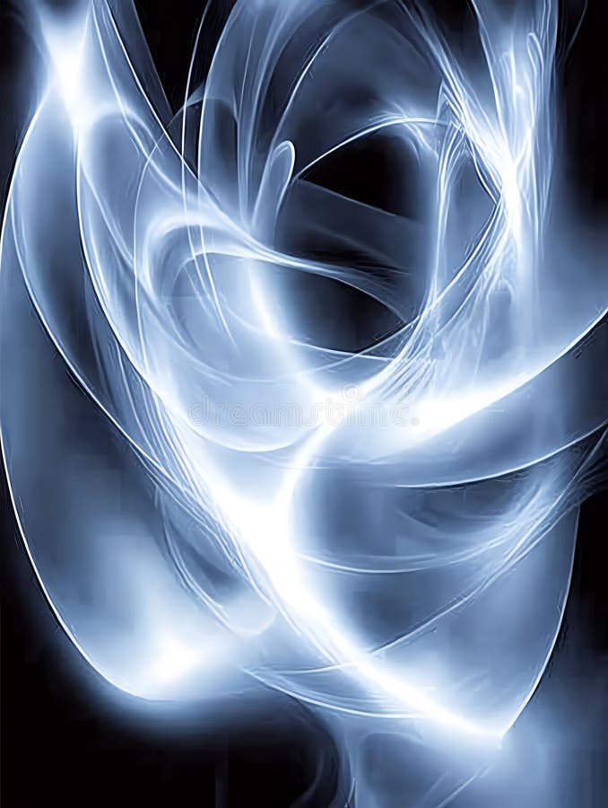 Abstract Blue Swirling Light Energy Glowing Nebula Design Stock ...