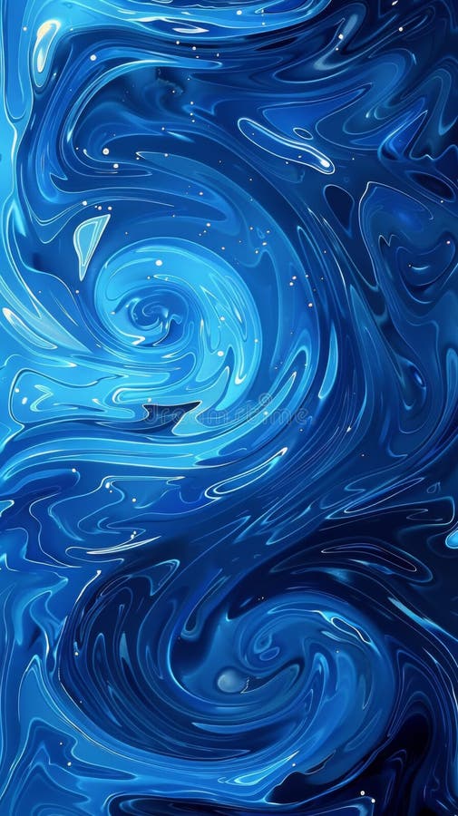 Abstract Blue Swirling Liquid Pattern Stock Photo - Image of shiny ...