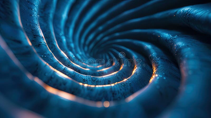 Abstract Blue Swirling Pattern with Glowing Light Stock Image - Image ...