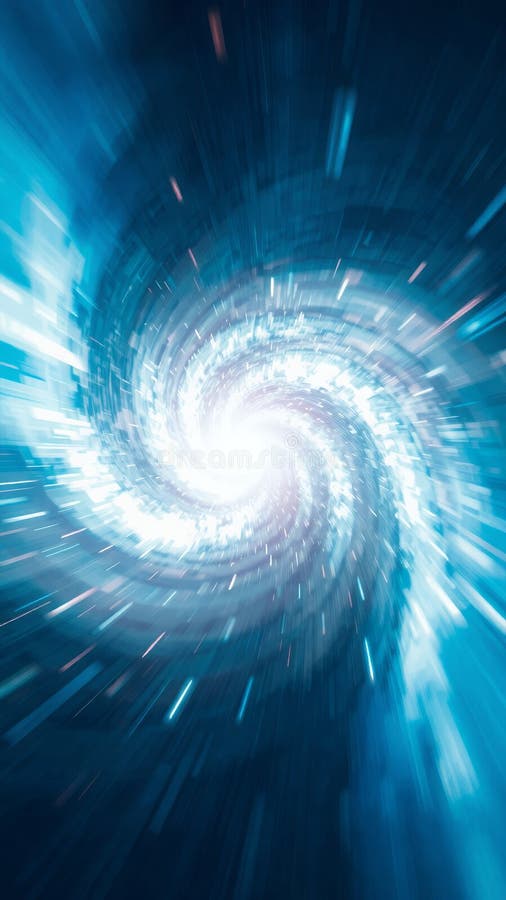 Abstract Blue Swirling Vortex Background Stock Illustration ...