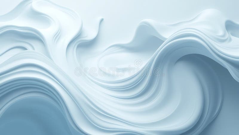 Abstract Blue Swirling Waves Smooth Design Stock Illustration ...