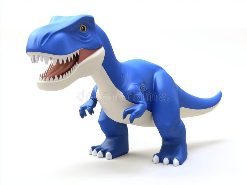 An Abstract Blue T-Rex Rendered in 3D. Stock Illustration ...