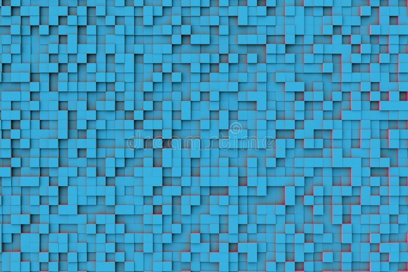 Abstract Blue Teal 3d Geometric Cube Background Design Pattern with Red ...