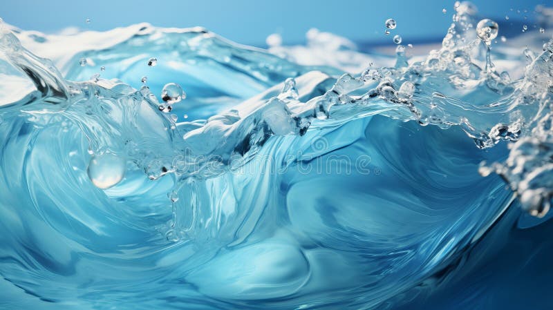 Abstract Blue and Teal Ocean Wave Texture Background for Web Banner ...