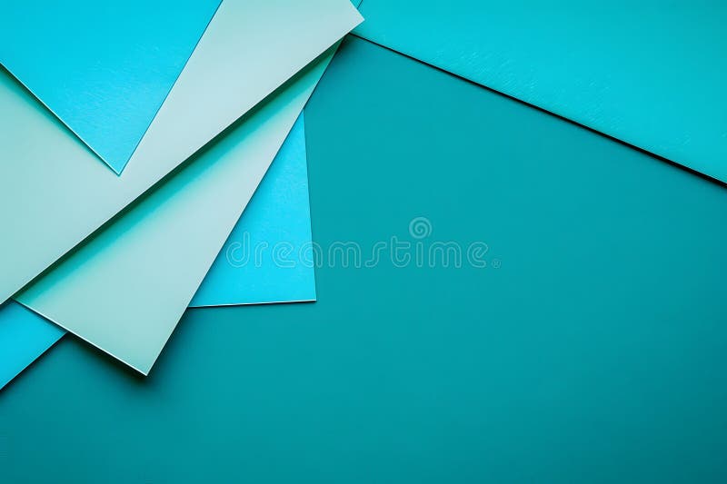 Abstract Blue and Teal Paper Background with Geometric Shapes - AI ...