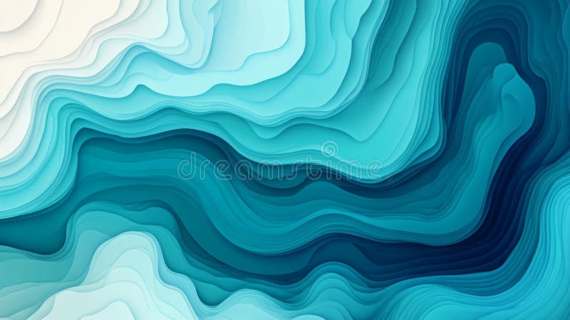 Abstract Blue Teal Wave Background Texture Stock Illustration ...