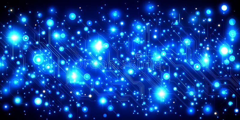 Abstract Blue Tech Background Stock Illustration - Illustration of ...