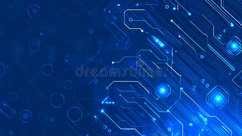 Abstract Blue Tech Background Stock Illustration - Illustration of ...