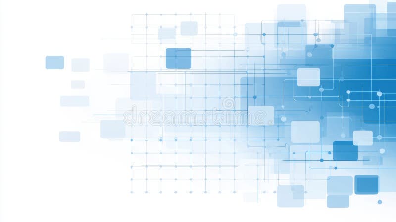 Abstract Blue Tech Background Network Connectivity Digital Data Grid ...