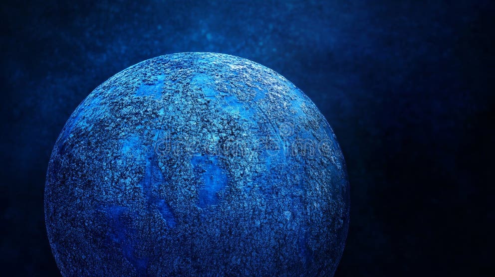 Abstract Blue Tech Sphere Background Modern Digital Globe with Textured ...
