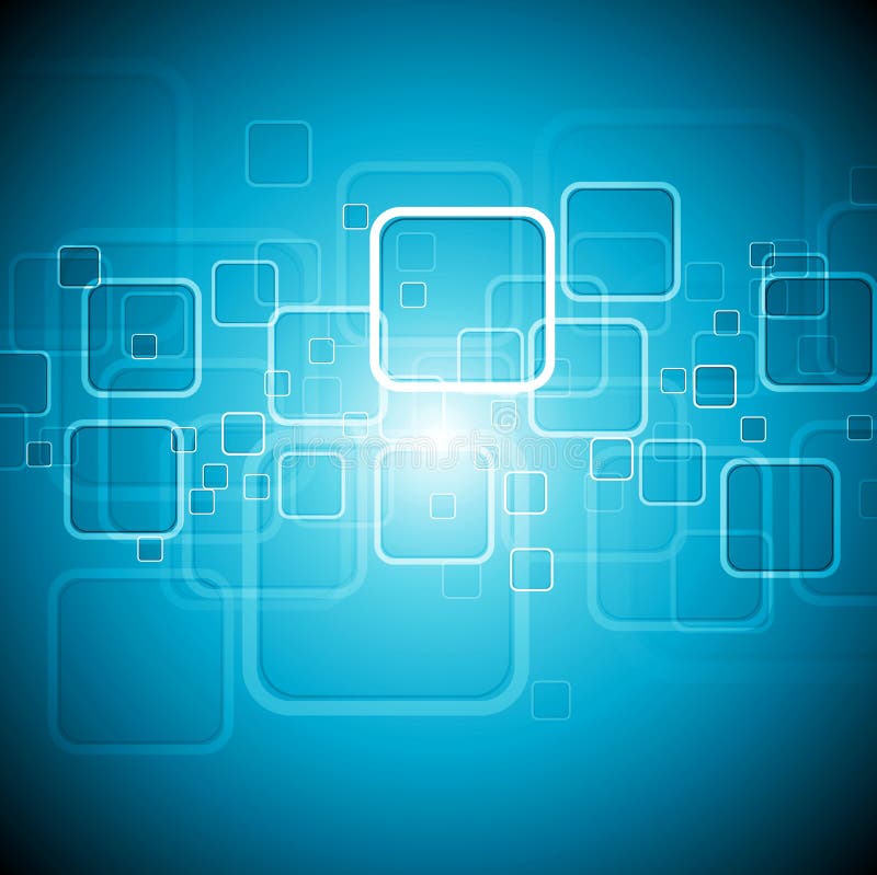 Abstract Blue Tech Vector Background Stock Vector - Illustration of ...