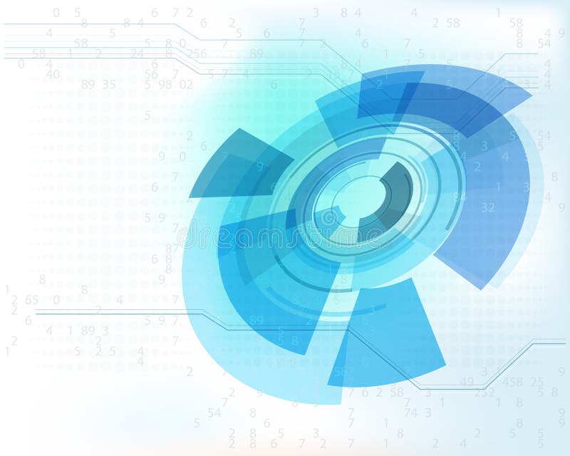 Abstract Blue Technical Background Stock Illustration - Illustration of ...