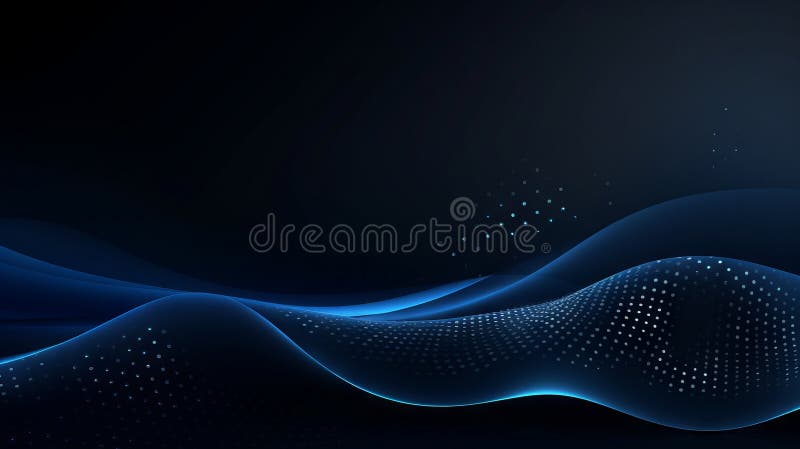 Abstract Blue Techno Background with Overlapping Layers and Glowing Dot ...