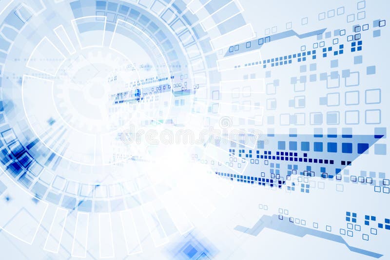 Abstract Blue Technological Background. Stock Vector - Illustration of ...