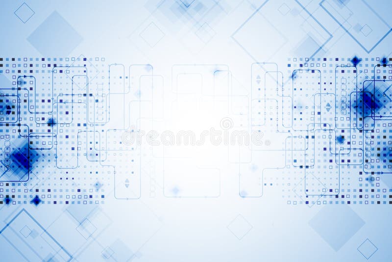Abstract Blue Technological Background. Stock Vector - Illustration of ...