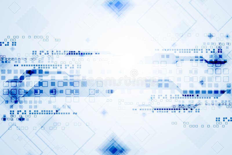 Abstract Blue Technological Background. Stock Vector - Illustration of ...