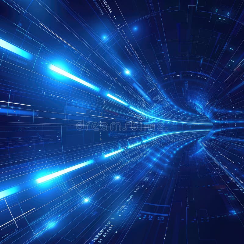 Abstract Blue Technology Background with Copy Space Stock Illustration ...