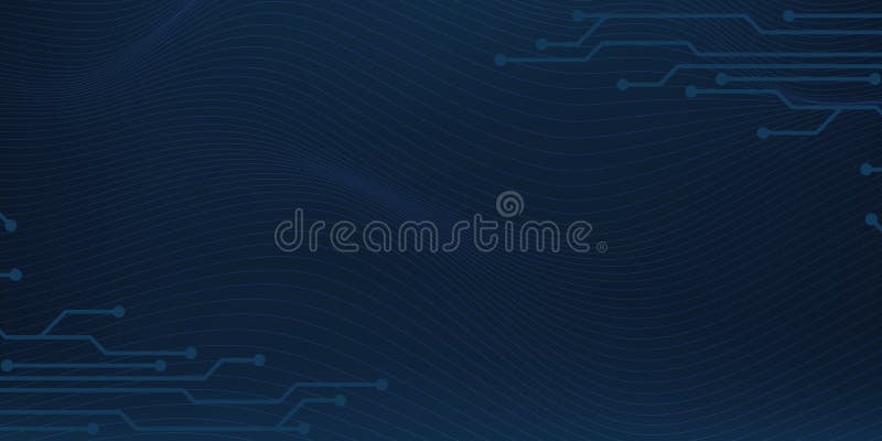 Abstract Blue Technology Background. Digital Blue Background with ...