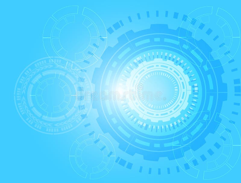 Abstract Blue Technology Background Stock Illustration - Illustration ...