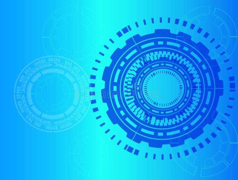 Abstract Blue Technology Background Stock Illustration - Illustration ...