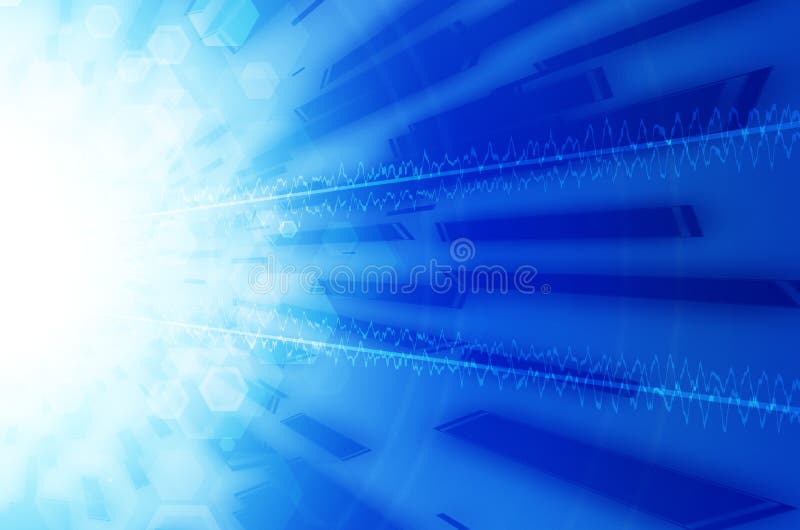 Abstract Blue Technology Background. Stock Illustration - Illustration ...