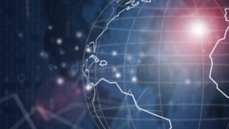 Abstract Blue Technology Background Stock Illustration - Illustration ...