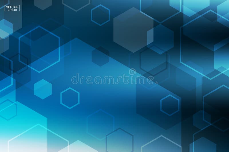 Abstract Blue Technology Background. Vector Stock Illustration ...