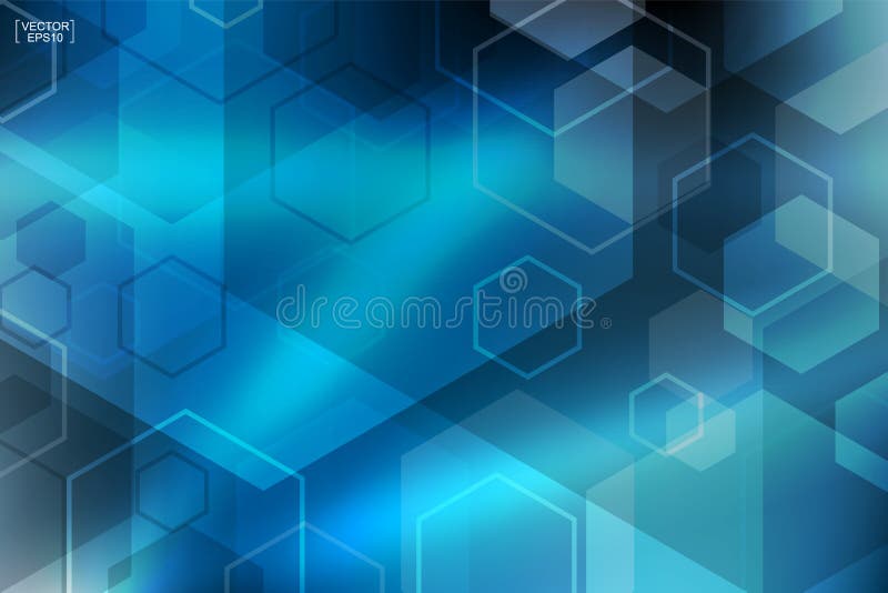 Abstract Blue Technology Background. Vector Stock Illustration ...