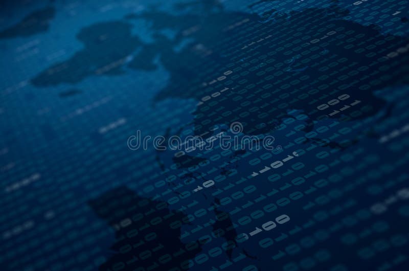 Abstract Blue Technology Background Stock Image - Image of black ...