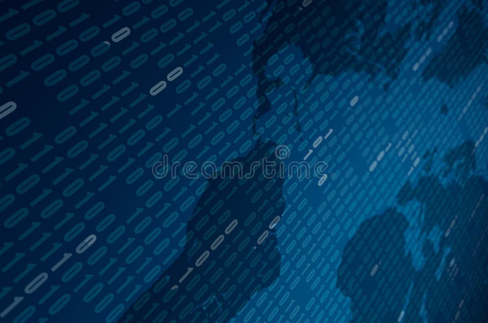 Abstract Blue Technology Background Stock Illustration - Illustration ...