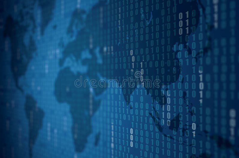 Abstract Blue Technology Background Stock Illustration - Illustration ...