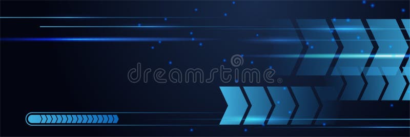 Abstract Blue Technology Banner Design Stock Illustration ...