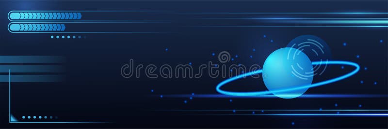 Abstract Blue Technology Banner Design Stock Illustration ...