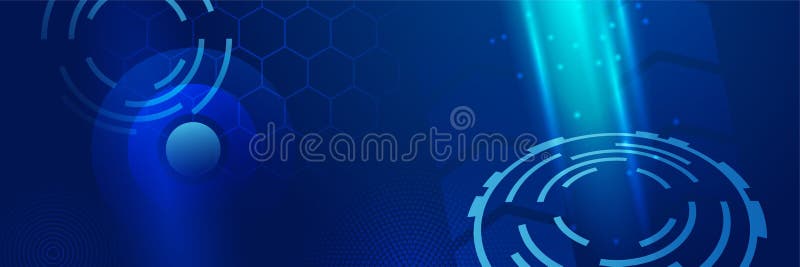 Abstract Blue Technology Banner Design Stock Illustration ...