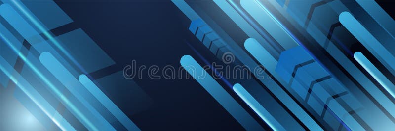 Abstract Blue Technology Banner Design Stock Illustration ...
