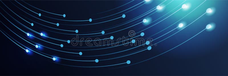 Abstract Blue Technology Banner Design Stock Illustration ...