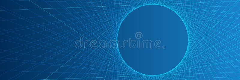 Abstract Blue Technology Banner Design with Shiny Circle Decoration ...