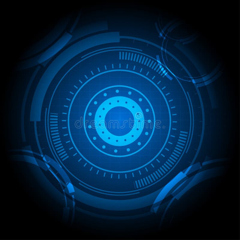 Abstract Blue Technology Circle Vector Illustration Stock Vector ...