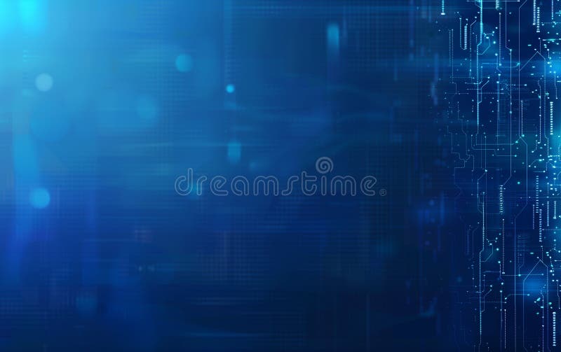 Abstract Blue Technology Glowing Image Background Stock Illustration ...
