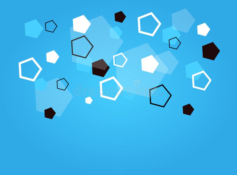 Abstract Blue Template with Geometrical Shape Stock Illustration ...