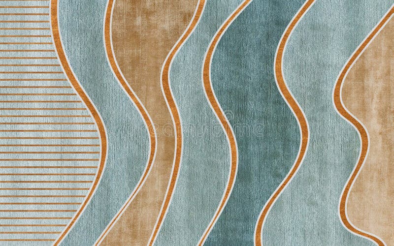 Abstract Blue Texture Art Background, Vintage Carpet Pattern. Stock ...