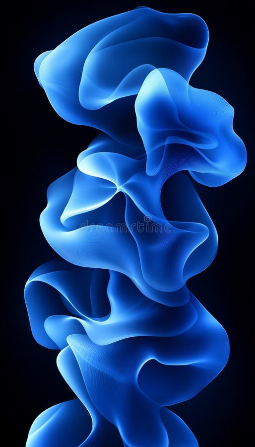 Abstract Blue Texture. Flowing Blue Shapes Creating a Textured ...