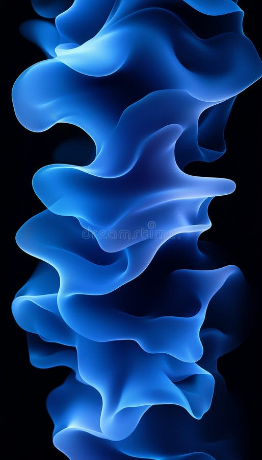 Abstract Blue Texture. Flowing Blue Shapes Creating a Textured ...