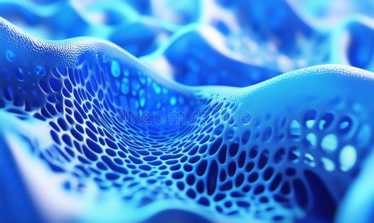Abstract Blue Texture with Intricate Mesh Patterns and Organic Shapes ...