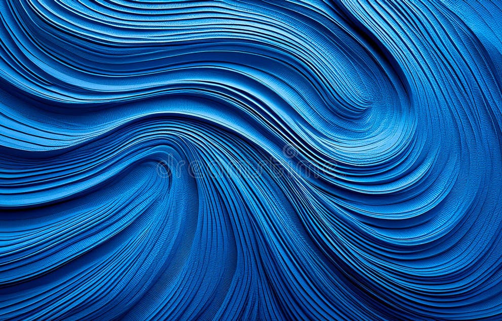Wavy Blue Pattern Creating a Stunning Visual Texture Stock Illustration ...