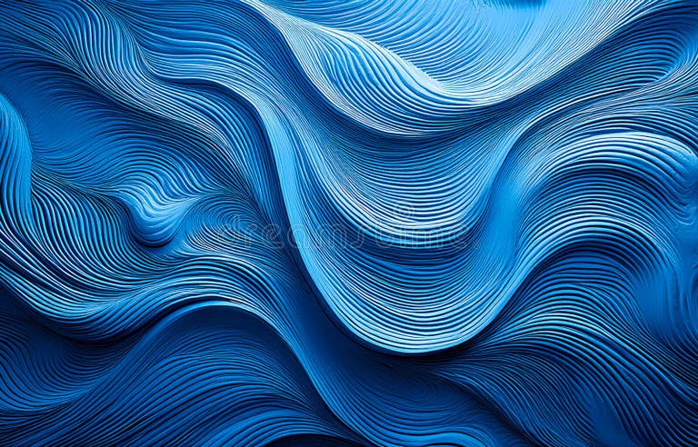Wavy Blue Pattern Creating a Stunning Visual Texture Stock Illustration ...